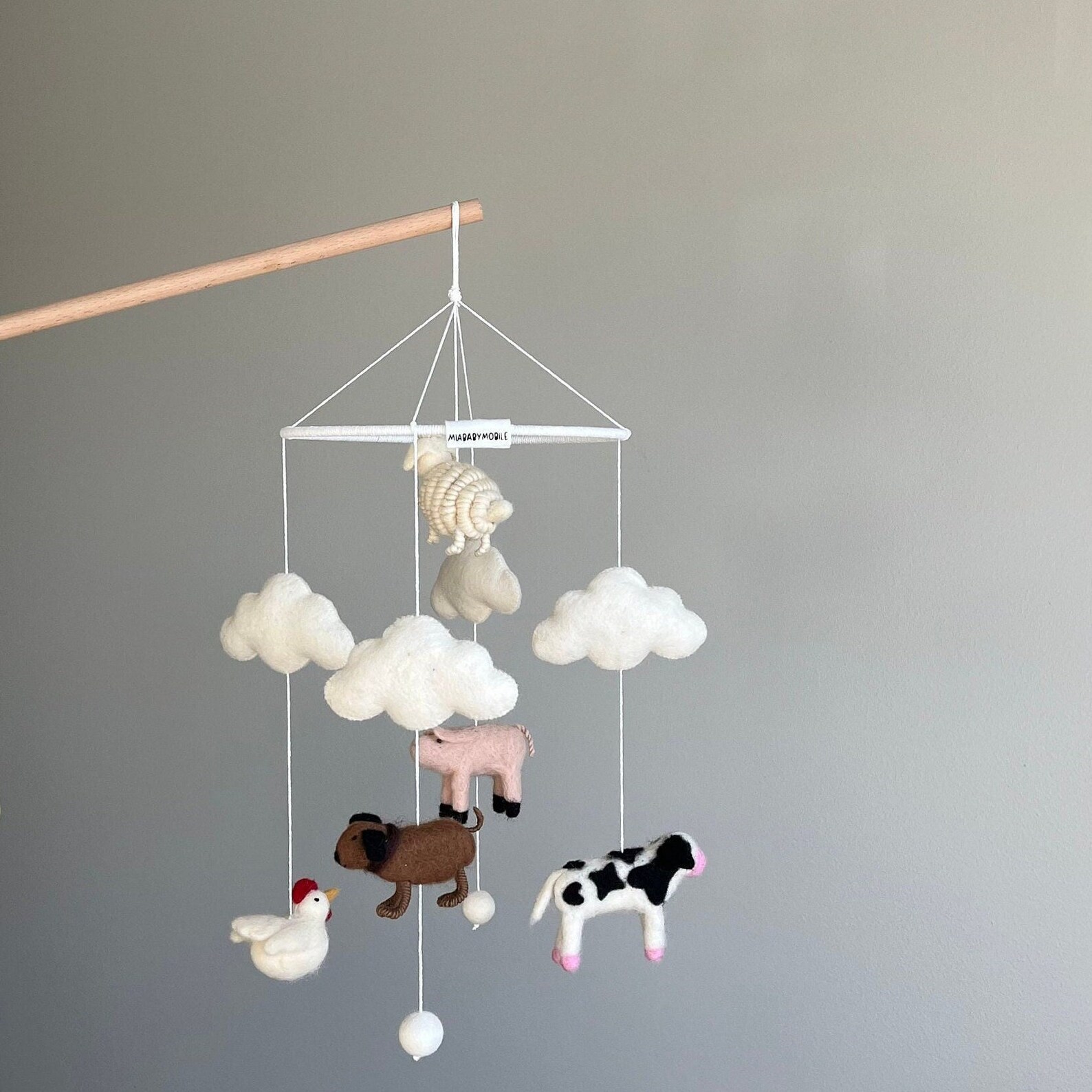 Farm Animals Baby Mobile Barnyard Nursery Decor Farm House Baby Room ...