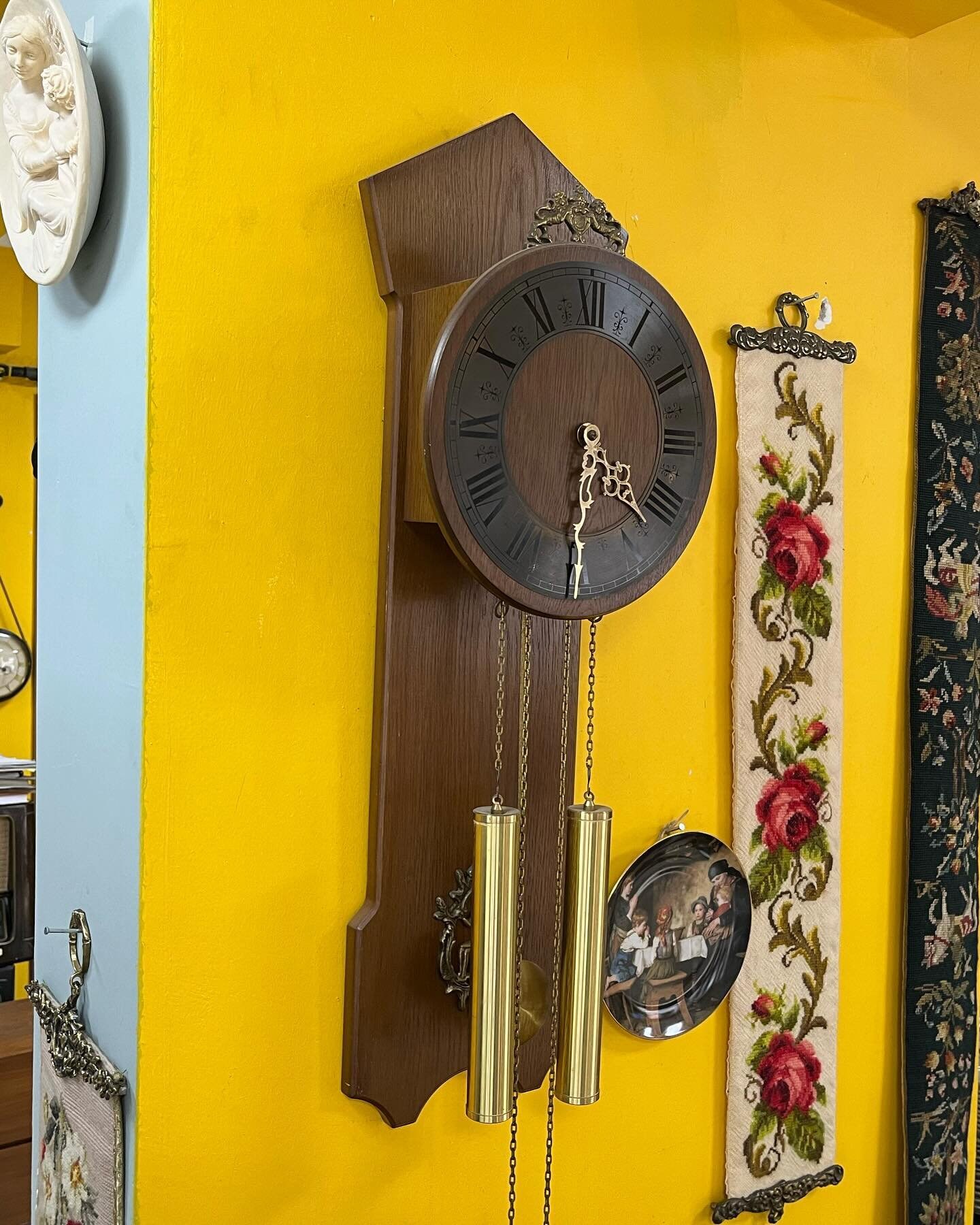Antique German Wall Clock With Chain Wind and Gong Chime | 80x27 Cm ...
