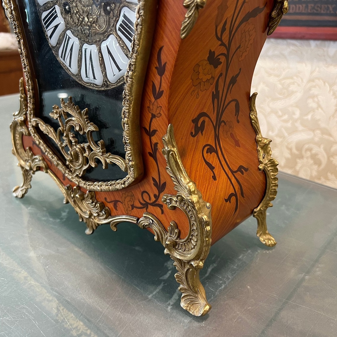 French Marquetry Mantel Clock | Exquisite Details | Excellent Condition ...