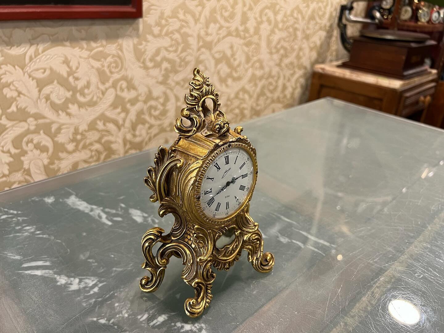 Antique Schmid Brass Pendulum Table Clock | Flawless Condition - Etsy