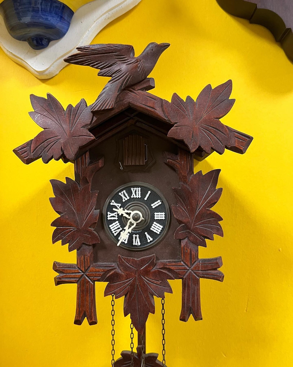 Antique German Cuckoo Clock With Wooden Case | 27x20 Cm | Collectible ...