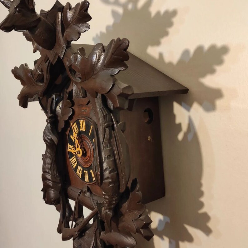 Rare 1930s/40s German Kaiser Giant Hunter-themed Mechanical Cuckoo ...