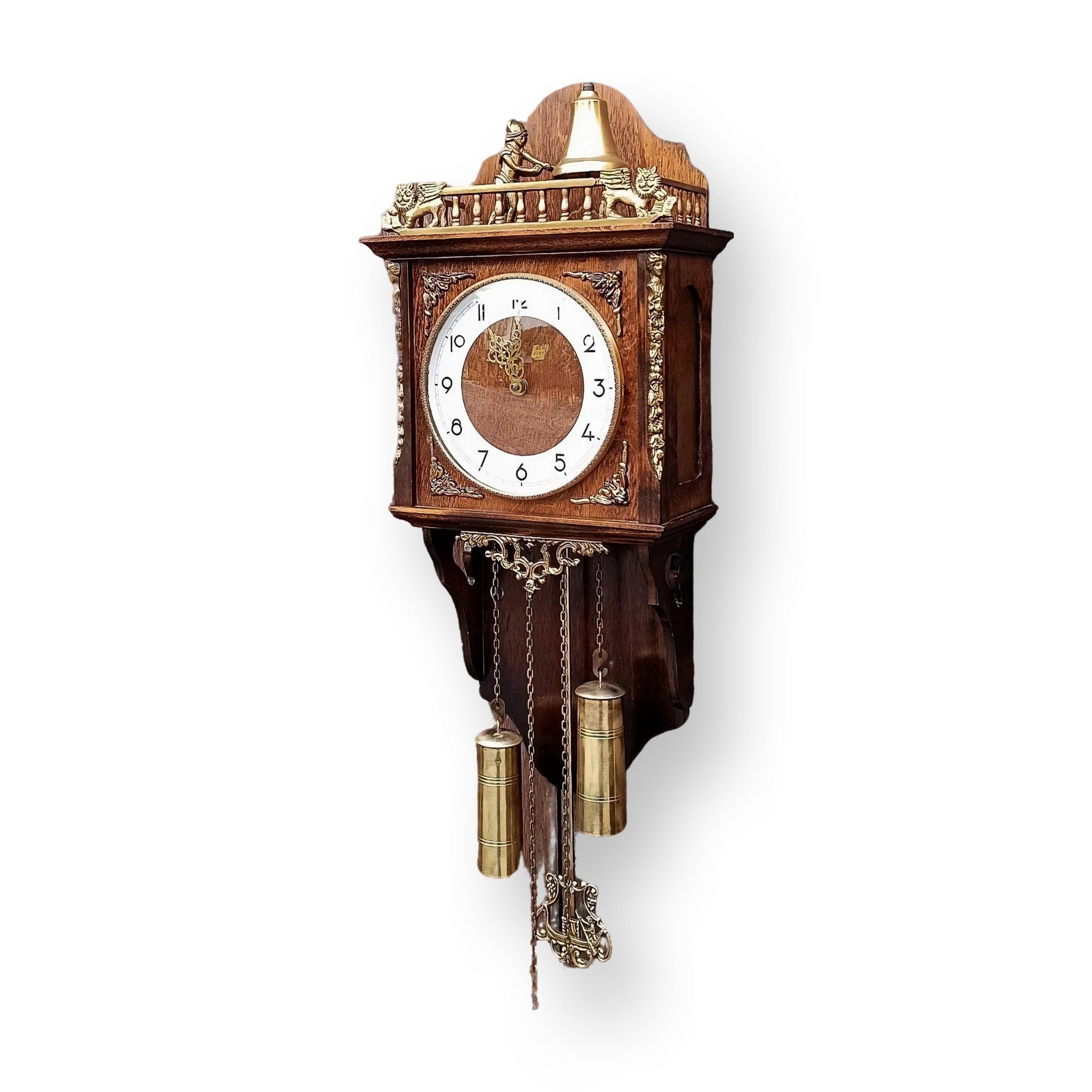 Antique Balcanto Wall Clock French Made Elegant Wooden Case Fully ...