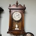 Antique German Wall Clock With Key Wind and Gong Chime | 58x28 Cm ...
