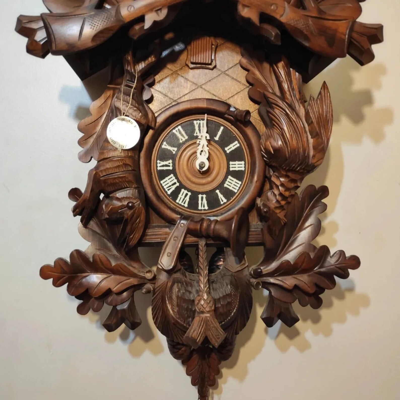Rare 1960s/70s German Hönes Giant Hunter-themed Mechanical Cuckoo Clock ...