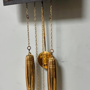 Antique German Wall Clock With Chain Wind and Gong Chime | Brass ...