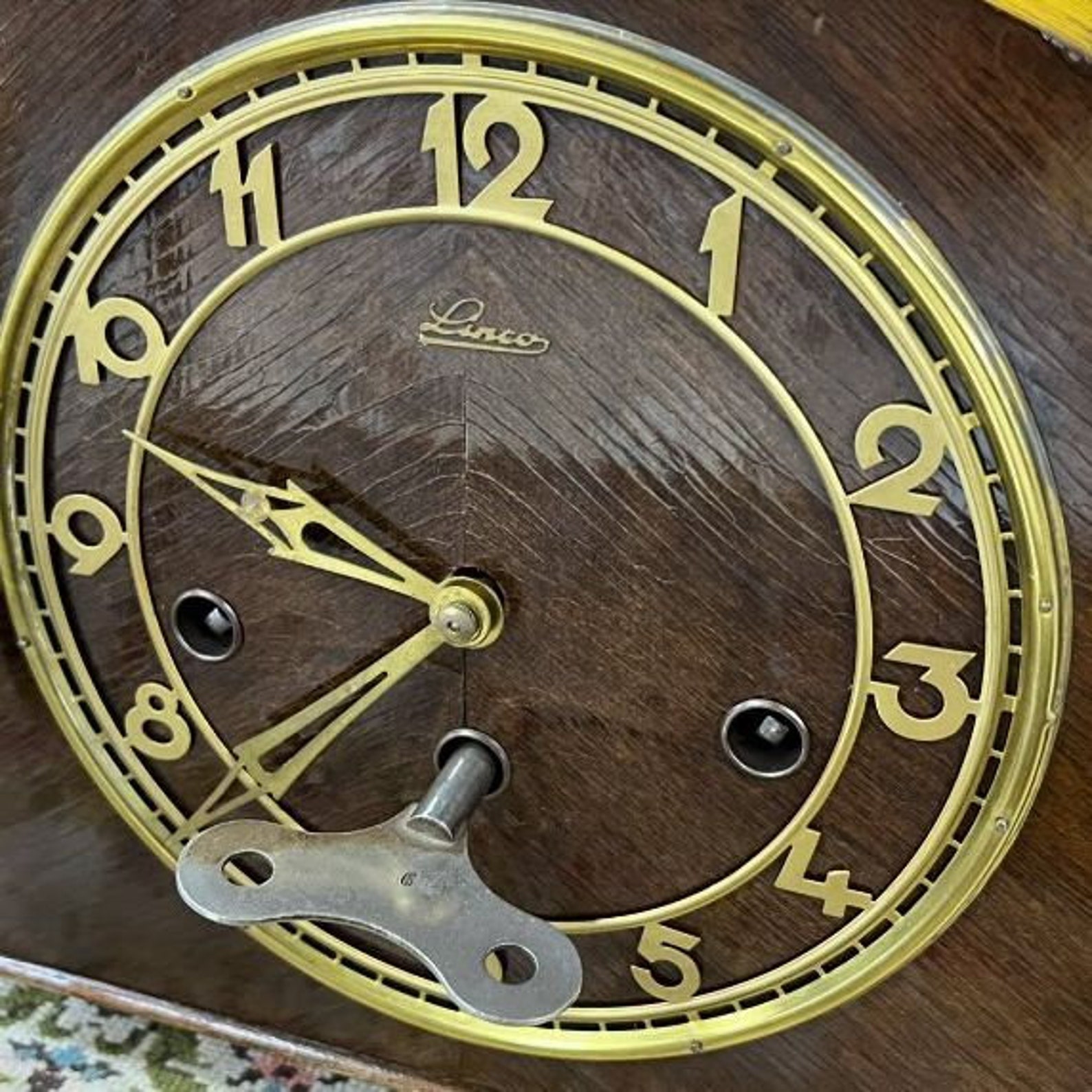 Antique Hermle Mantel Clock With Triple Wind-up Mechanism and Gong ...
