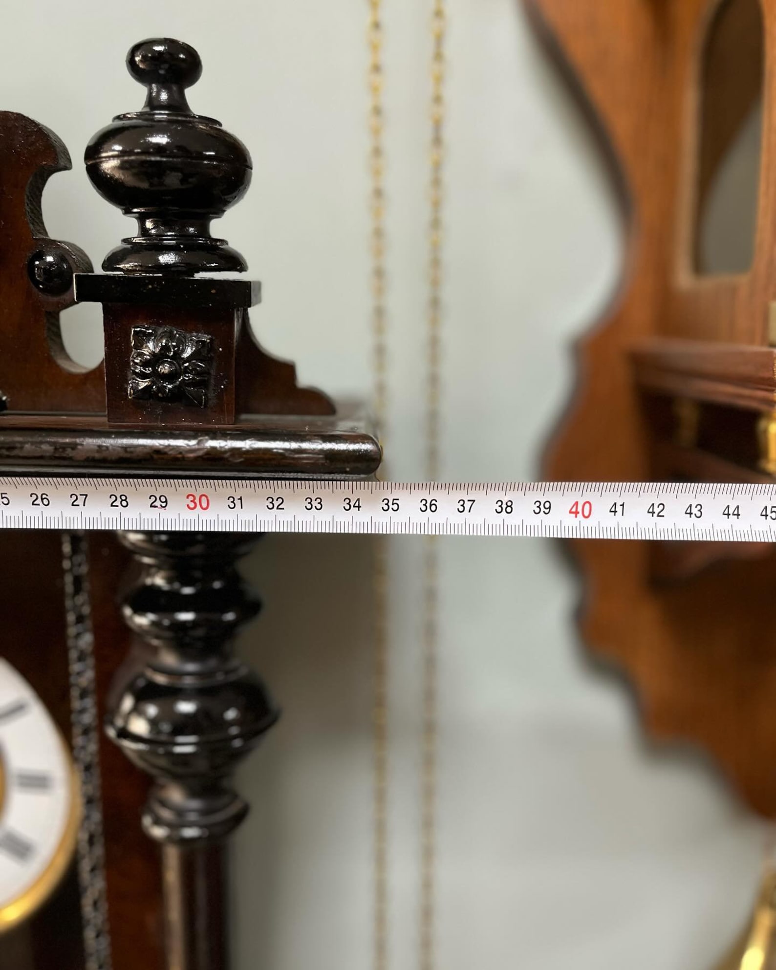 Antique Wall Clock With Wind-up Mechanism and Gong Chime | 80x35 Cm ...