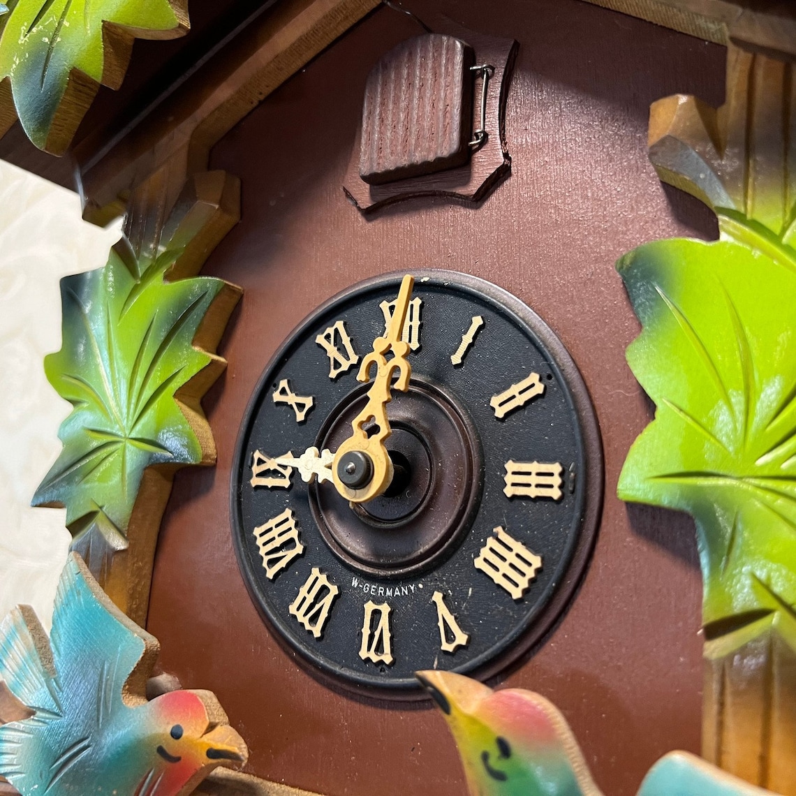 Charming German Cuckoo Clock With Moving Birds - High Condition, Fully ...