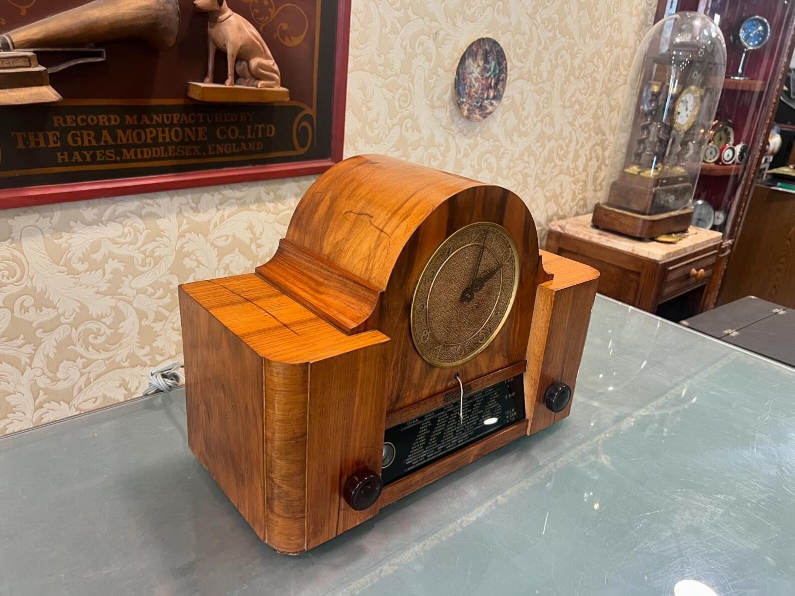 Ultra Rare 1951 German Te Ka De Tube Radio Clock - Antique With FM Kit ...