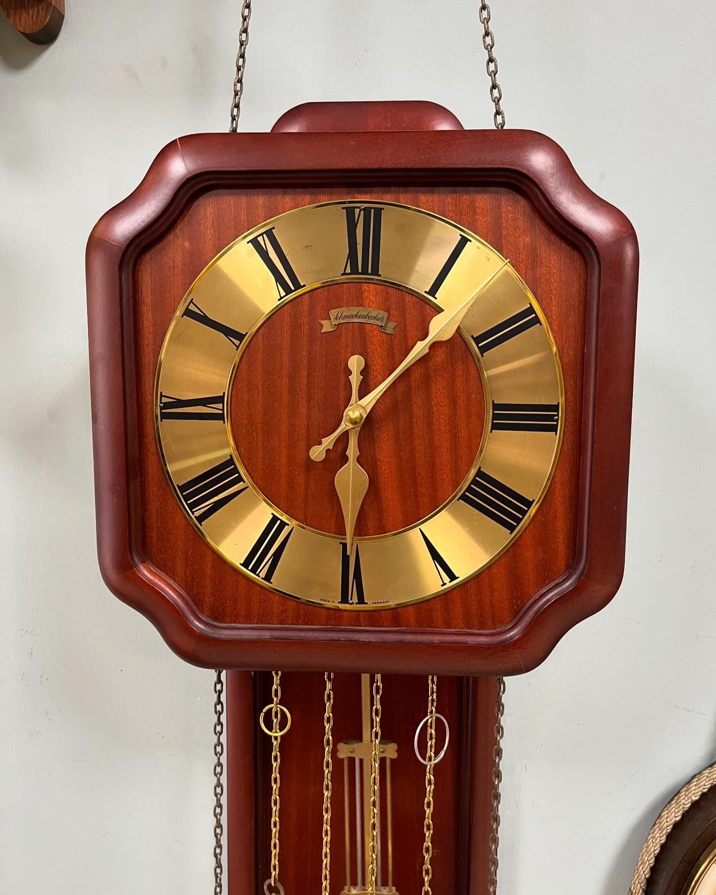 Antique German Wall Clock With Chain Wind and Gong Chime | 80x27 Cm ...