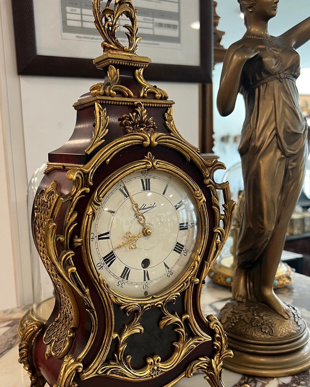Collectible!! Antique Schmid Large Table Clock | Fully Functional ...