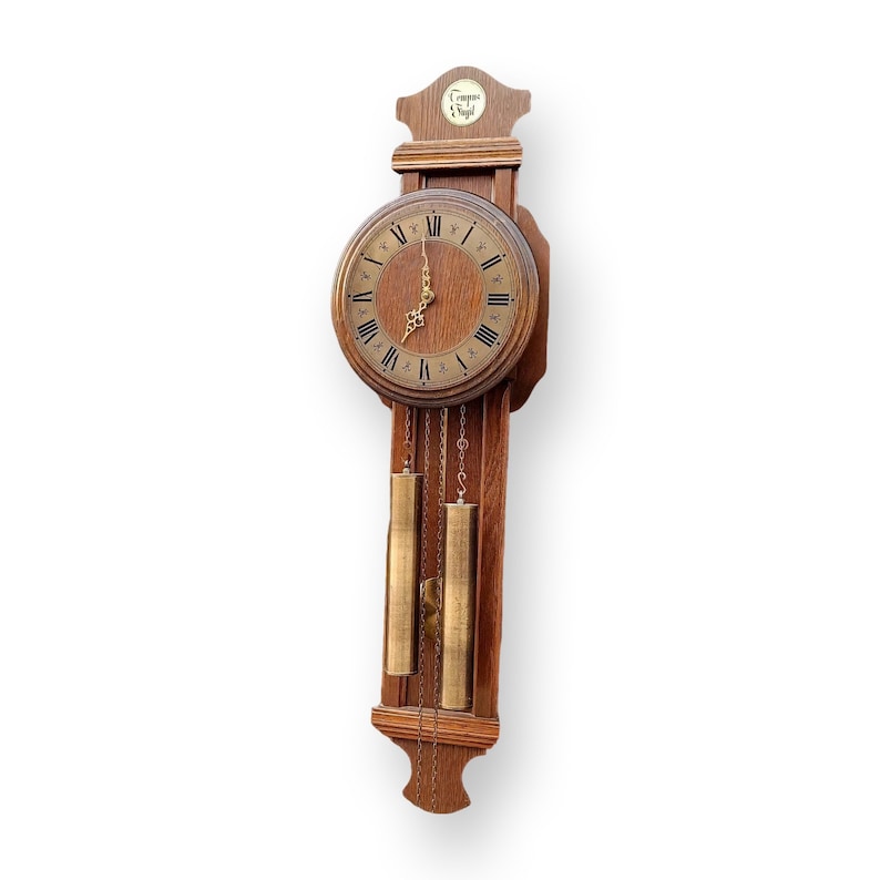 Antique Tempus Fugit Wall Clock | 1960s | German Made | Dual Weight Winding Mechanism | Fully ...