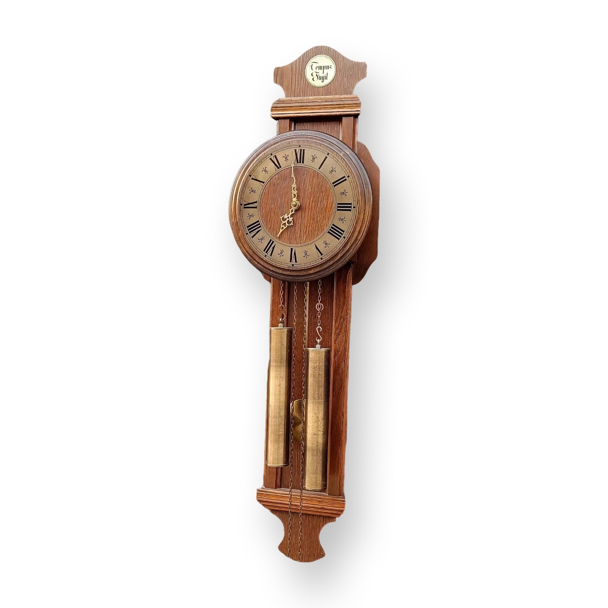 Antique Tempus Fugit Wall Clock | 1960s | German Made | Dual Weight ...