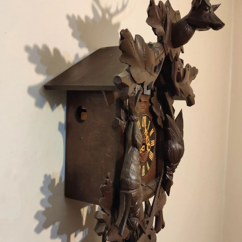 Rare 1930s/40s German Kaiser Giant Hunter-themed Mechanical Cuckoo ...