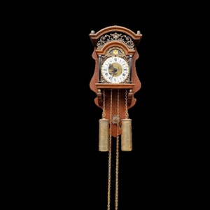 Antique Dutch Moon Phase Clock | 1950s | Brass Embellishments | Fully ...