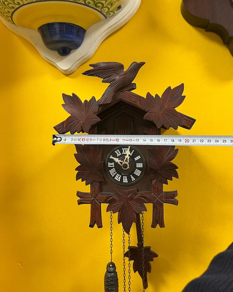 Antique German Cuckoo Clock With Wooden Case | 27x20 Cm | Collectible ...