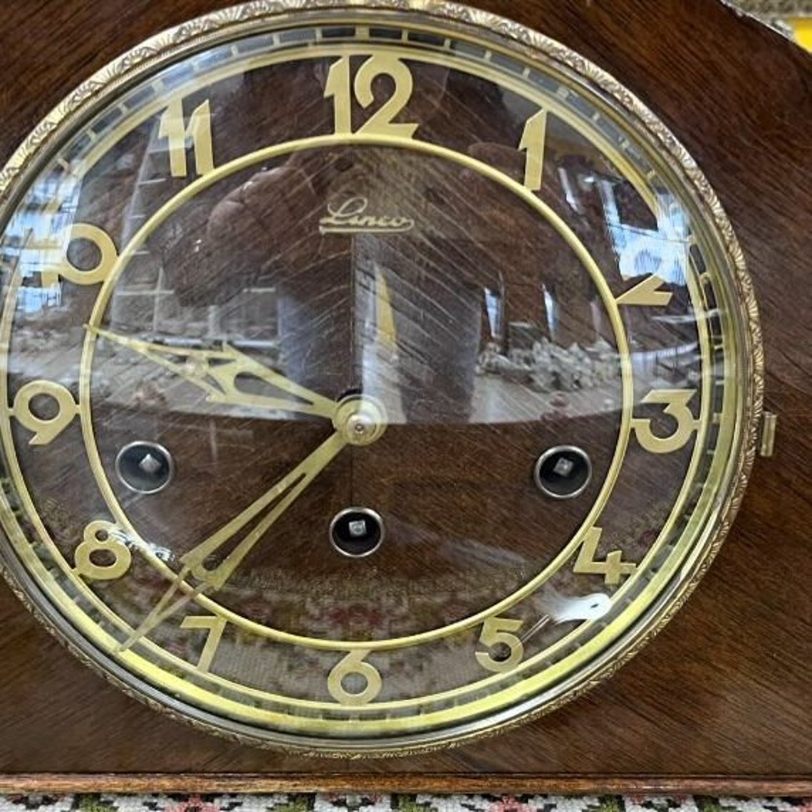 Antique Hermle Mantel Clock With Triple Wind-up Mechanism and Gong ...