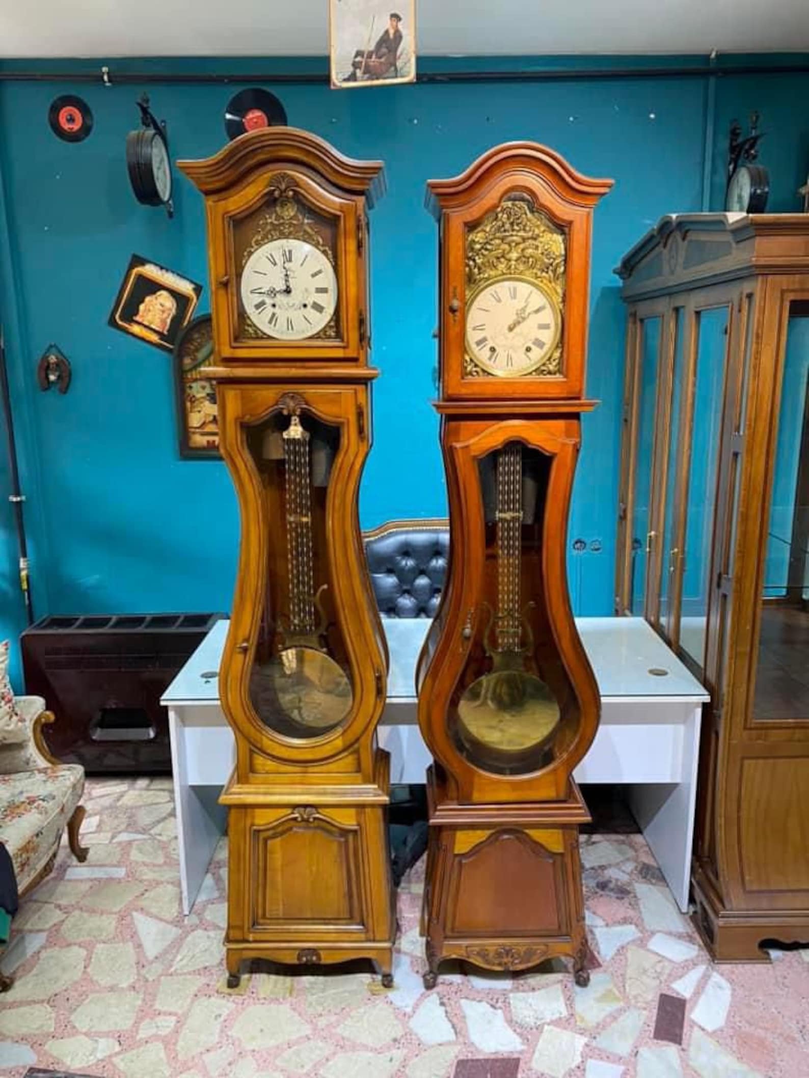 Antique French and English Grandfather Clocks | Key Wind and Weight ...