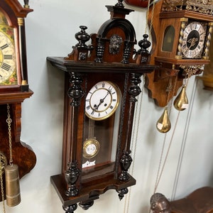 Antique Wall Clock With Wind-up Mechanism and Gong Chime | 80x35 Cm ...