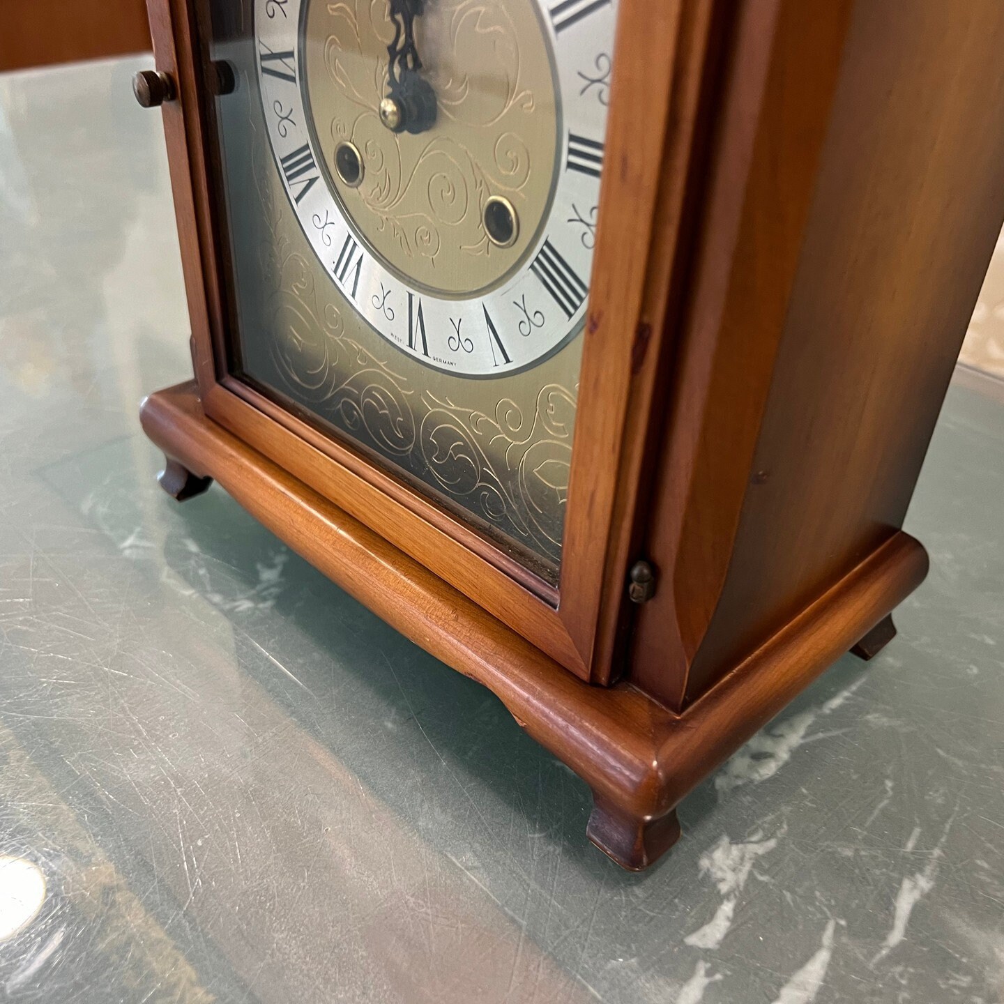 Collectible Zentra Double Wind Wooden Mantel Clock | Excellent ...