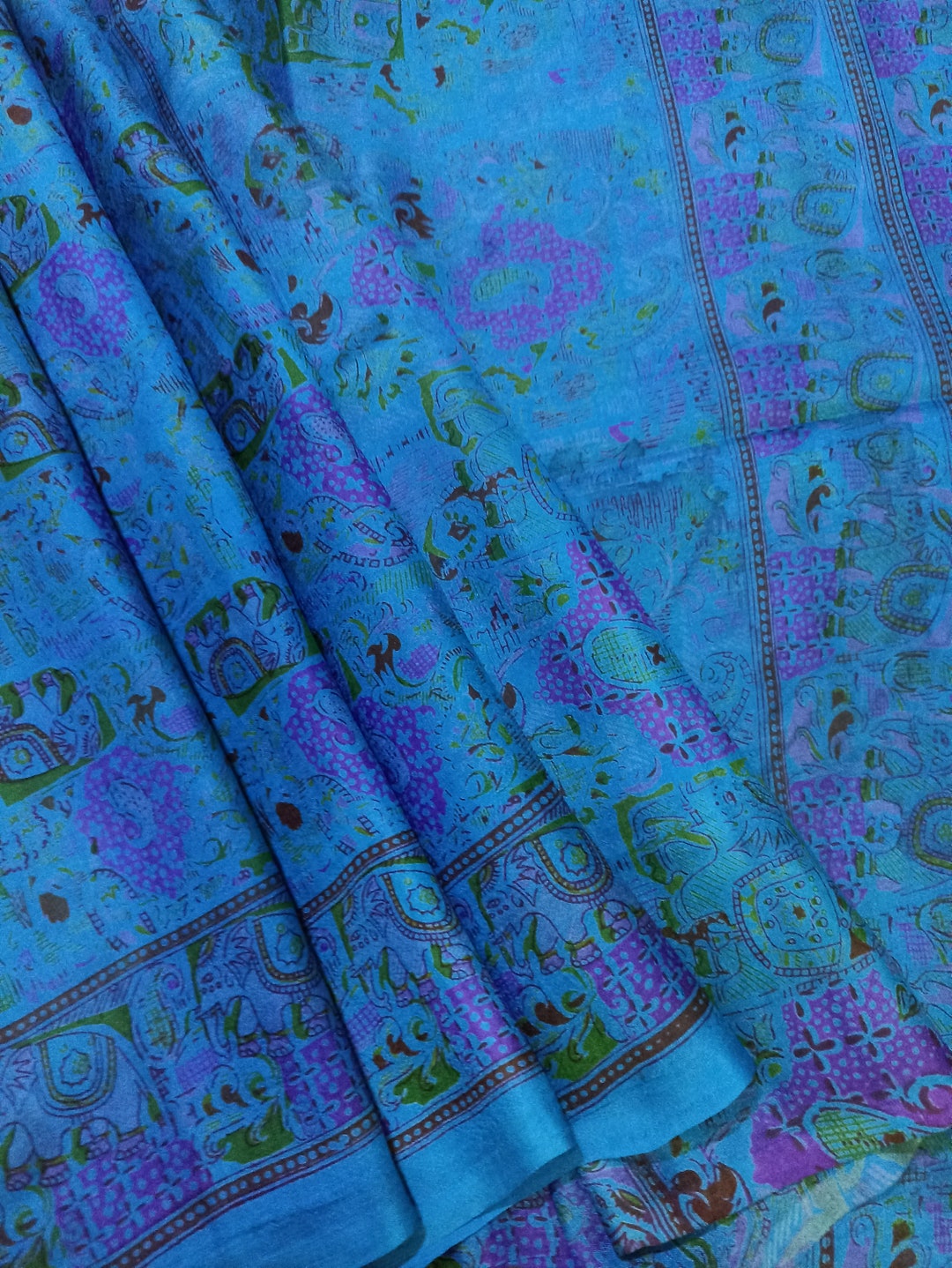 Vintage Seide Sari Frauen tragen 100% reine Seide Sari Stoff 5 Yard ...