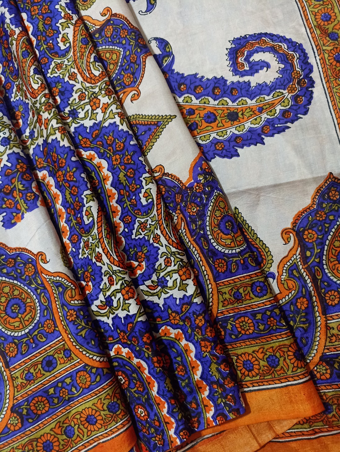 Vintage Seide Sari Frauen tragen 100% reine Seide Sari Stoff 5 - Etsy.de