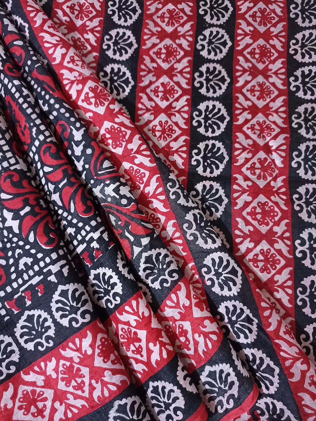 Vintage Seide Sari Frauen tragen 100% reine Seide Sari Stoff 5 Yard ...