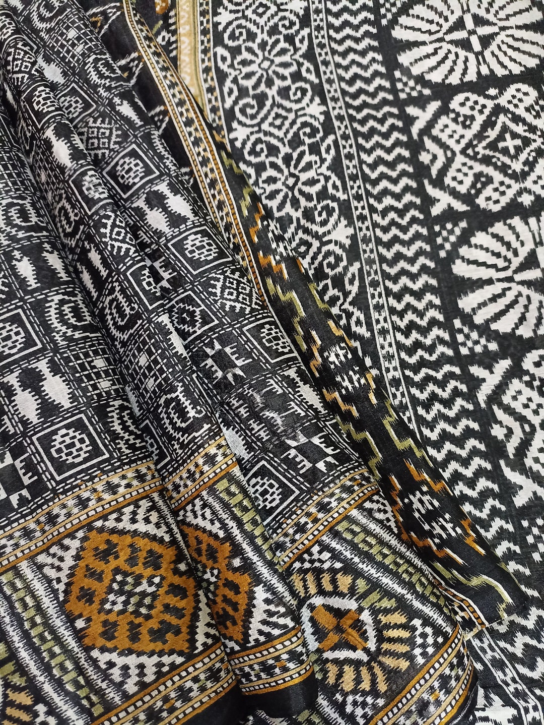 Vintage Seide Sari Frauen tragen 100% reine Seide Sari Stoff 5 Yard ...
