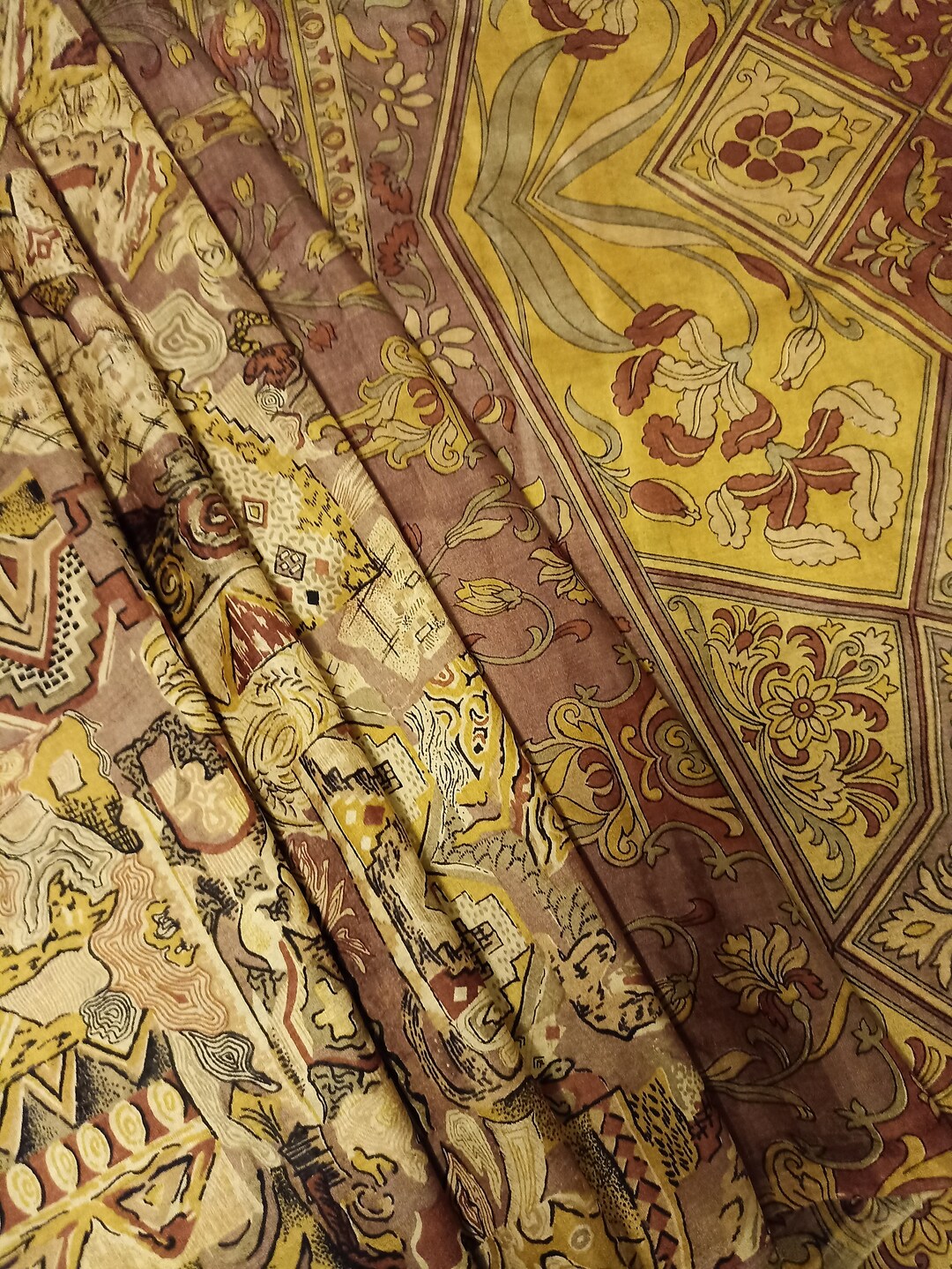 Vintage Silk Sari Women Wear 100% Pure Silk Sari Fabric 5 Yard Silk ...