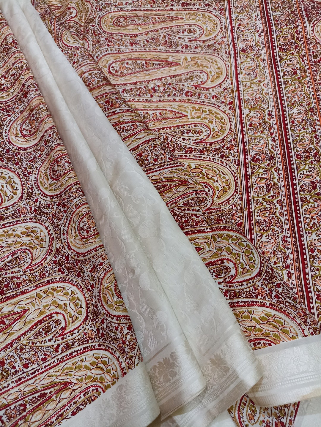 Vintage Seide Sari Frauen tragen 100% reine Seide Sari Stoff 5 Yard ...