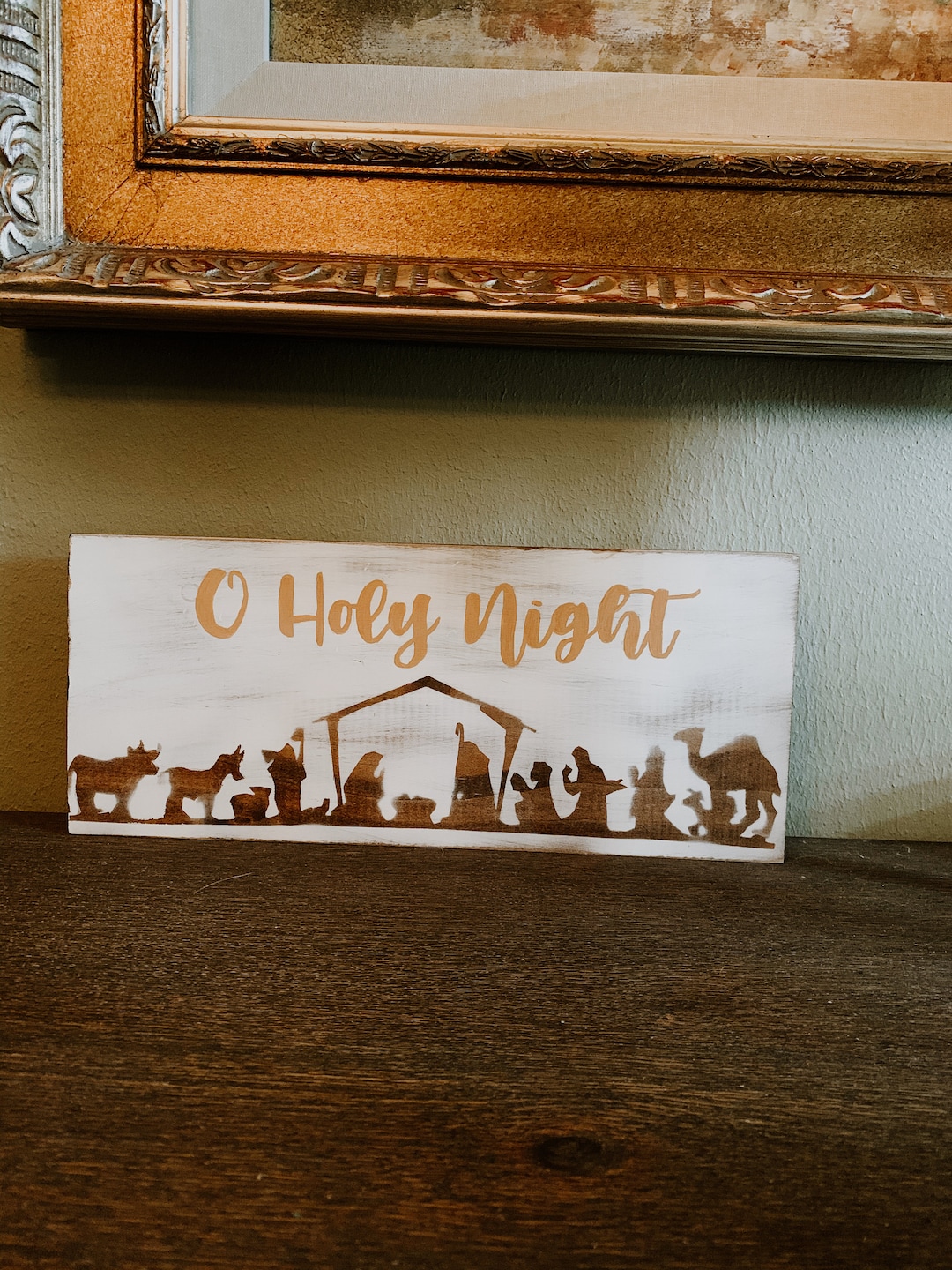 Rustic Wooden Nativity Scene Decor: Holiday Home Decor, Housewarming ...
