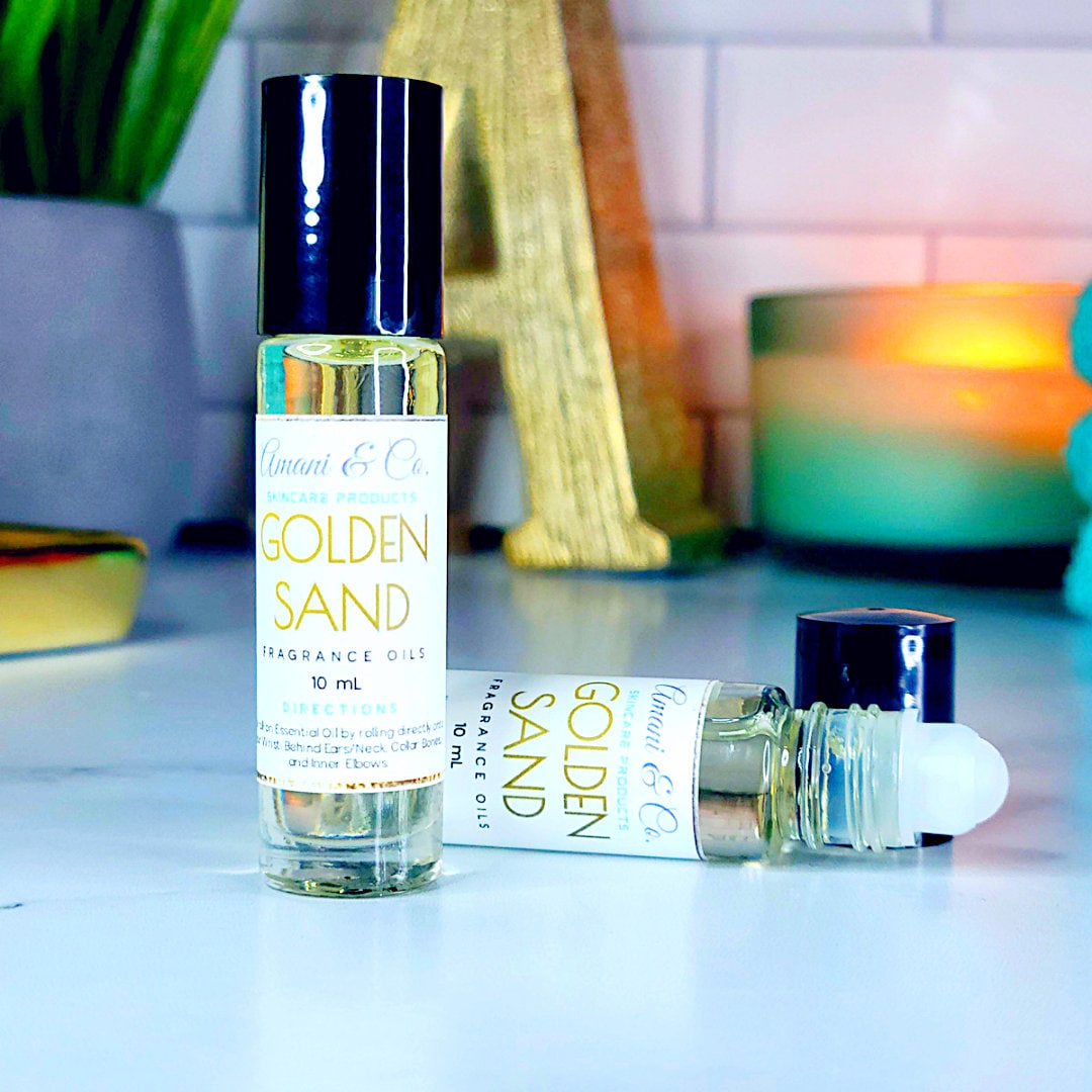 Golden Sand Body Oil Roller Ball Warm Amber Fragrance | Etsy