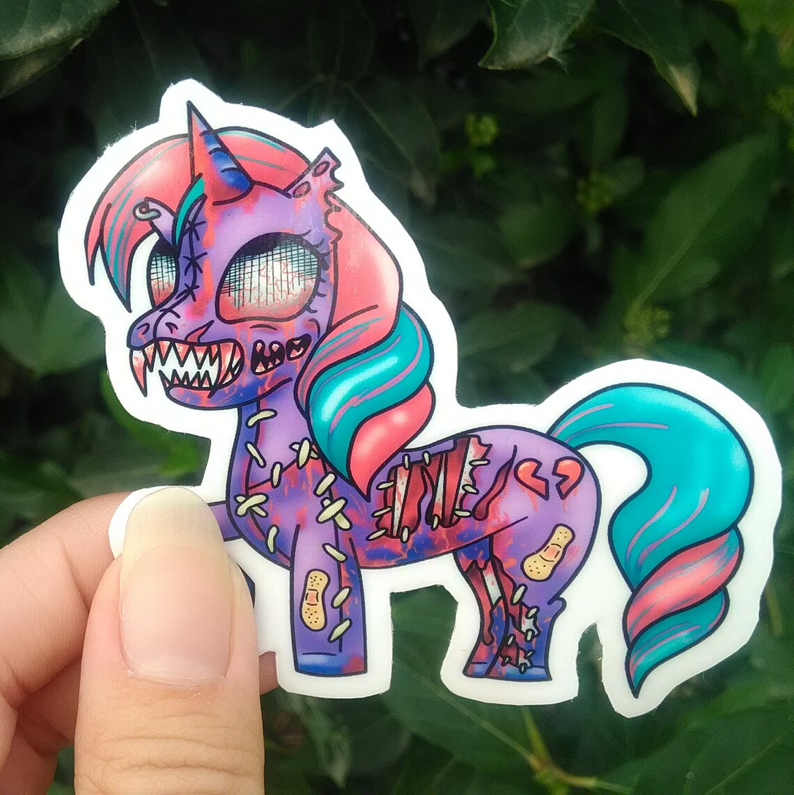 Sticker PVC Laminated Zombie Pony My Little Pony Cartoon | Etsy