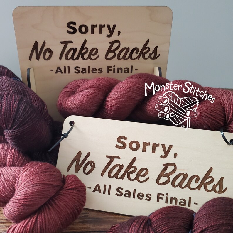 TOOL Display Sign No Returns All Sales Final No Take Backs - Etsy