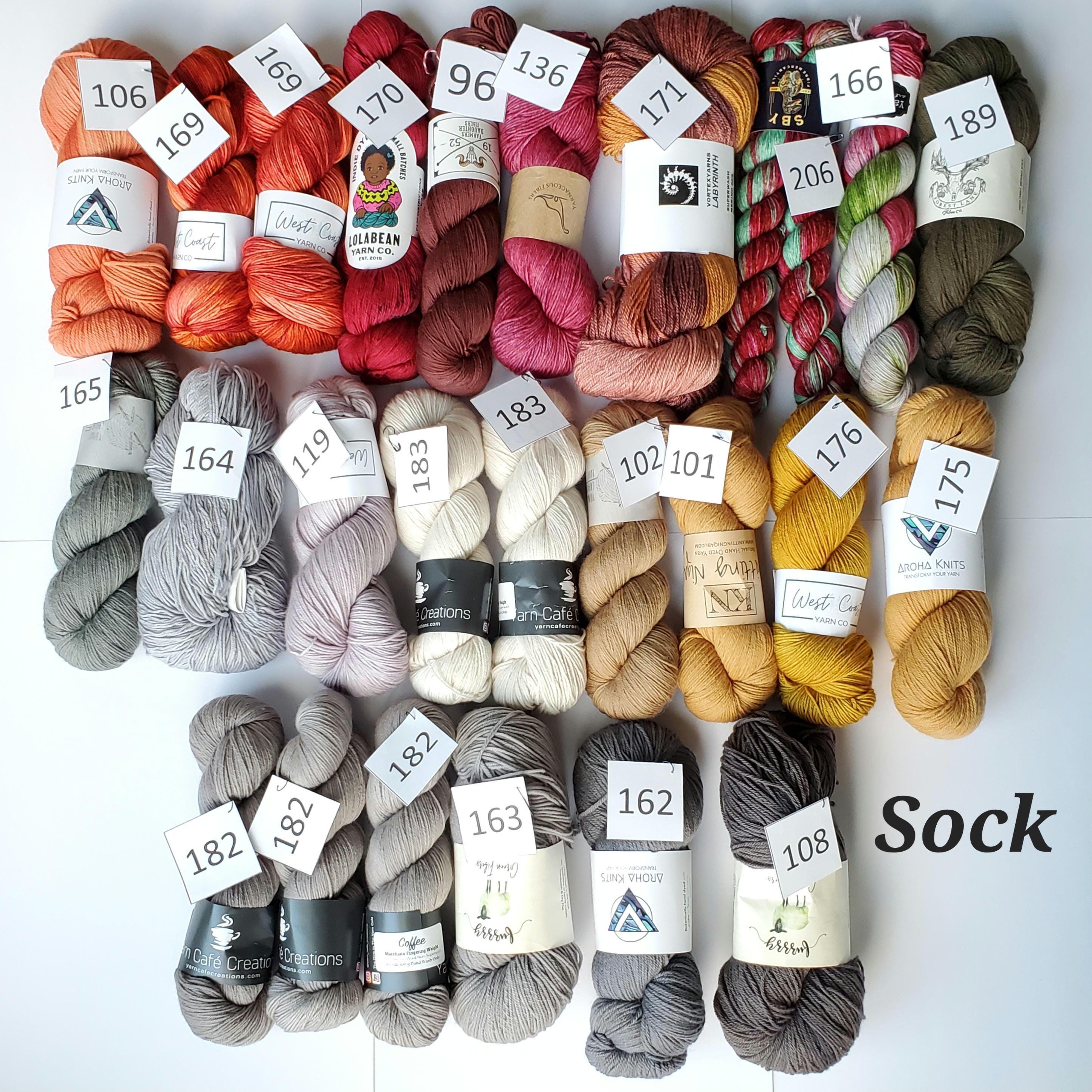 Yarn Destash | Sock Mini Single Ply DK | Wool and Blend Yarn for ...