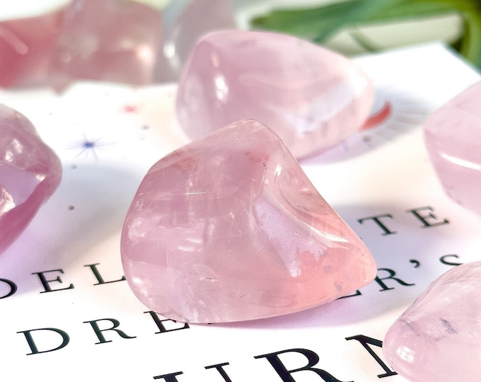 High Grade Gemmy Rose Quartz Tumbled, NEW LOT Stone of Universial Love ...