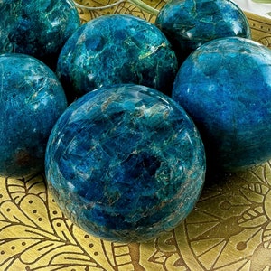 Blue Apatite Spheres, Manifestation Stone, Apatite Sphere, Blue Apatite ...