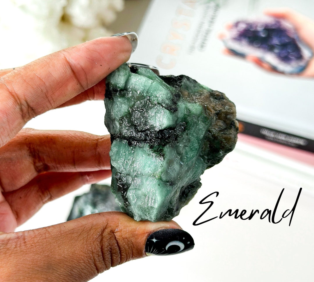 Raw Emerald Crystal: Hope & Renewal Stone, Large Emerald Chunk - Etsy