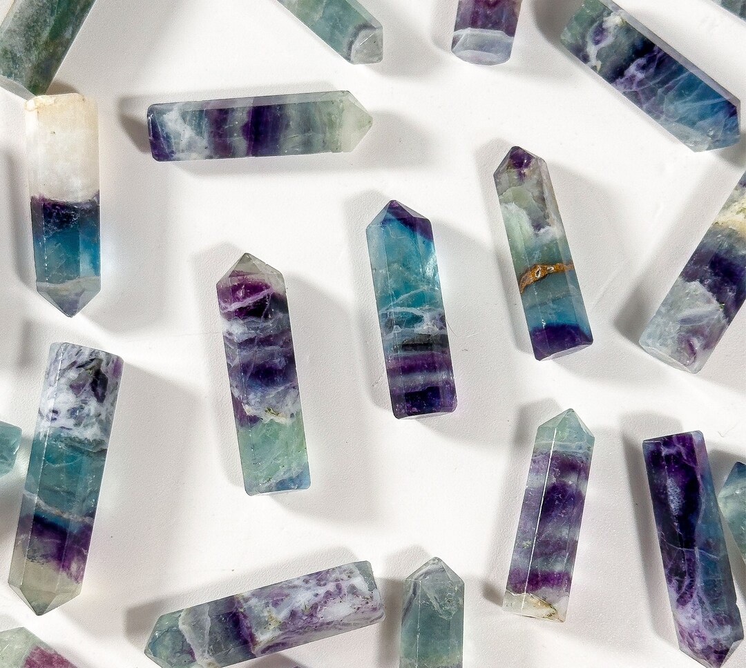 Mini Mexican Fluorite Tower, Clarity Focus, Rainbow Fluorite Point ...