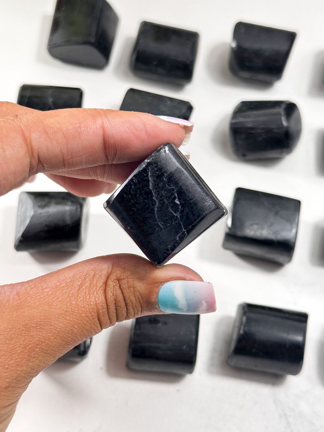 Hand-polish Tourmaline Tumbles, Protect Your Energy, Black Tourmaline ...