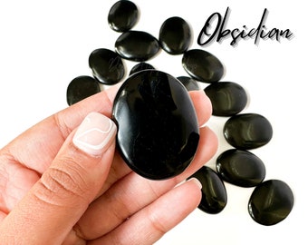 Kintsugi Repaired Black Obsidian Worry Stone - Etsy
