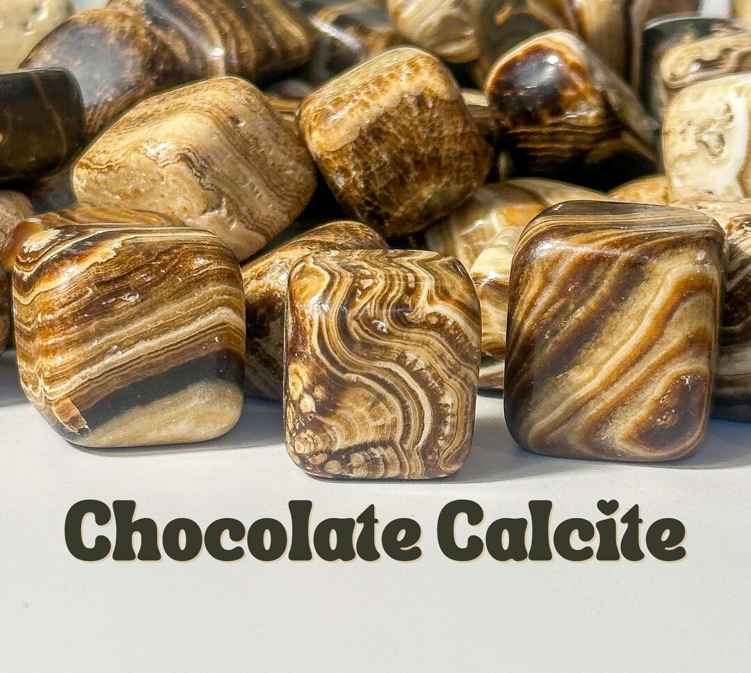 Hand Polished Chocolate Calcite Tumbles: Grounding Cocoa Calcite (2-5cm ...