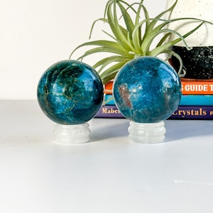 Blue Apatite Spheres, Manifestation Stone, Apatite Sphere, Blue Apatite ...