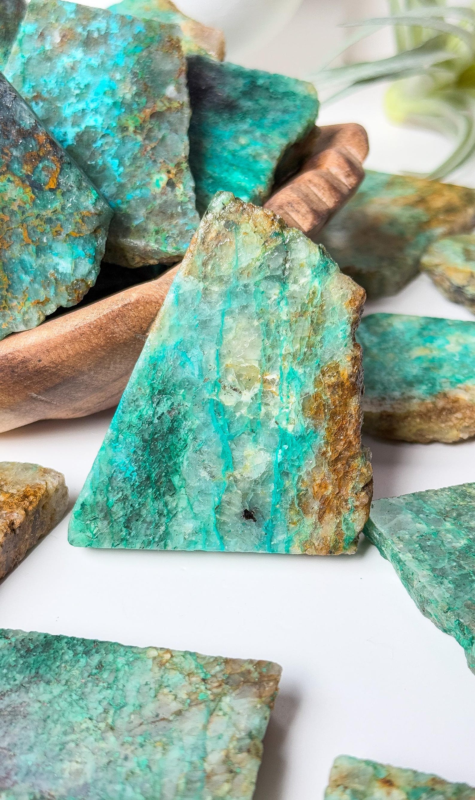 Half Polished Chrysocolla Slab: Arizona Bagdad Mine Crystal - Etsy