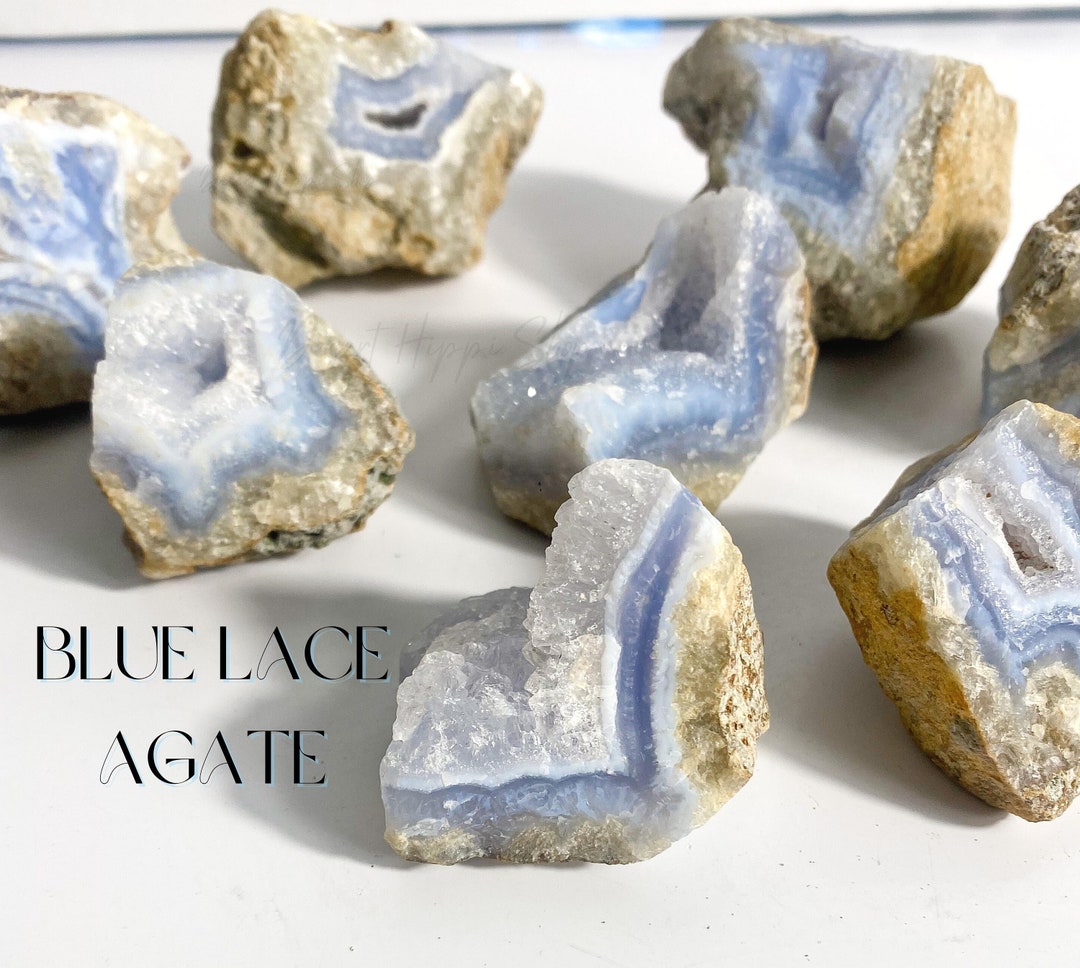 Raw Blue Lace Agate From Namibia, Stone of Communication, Rough Blue ...
