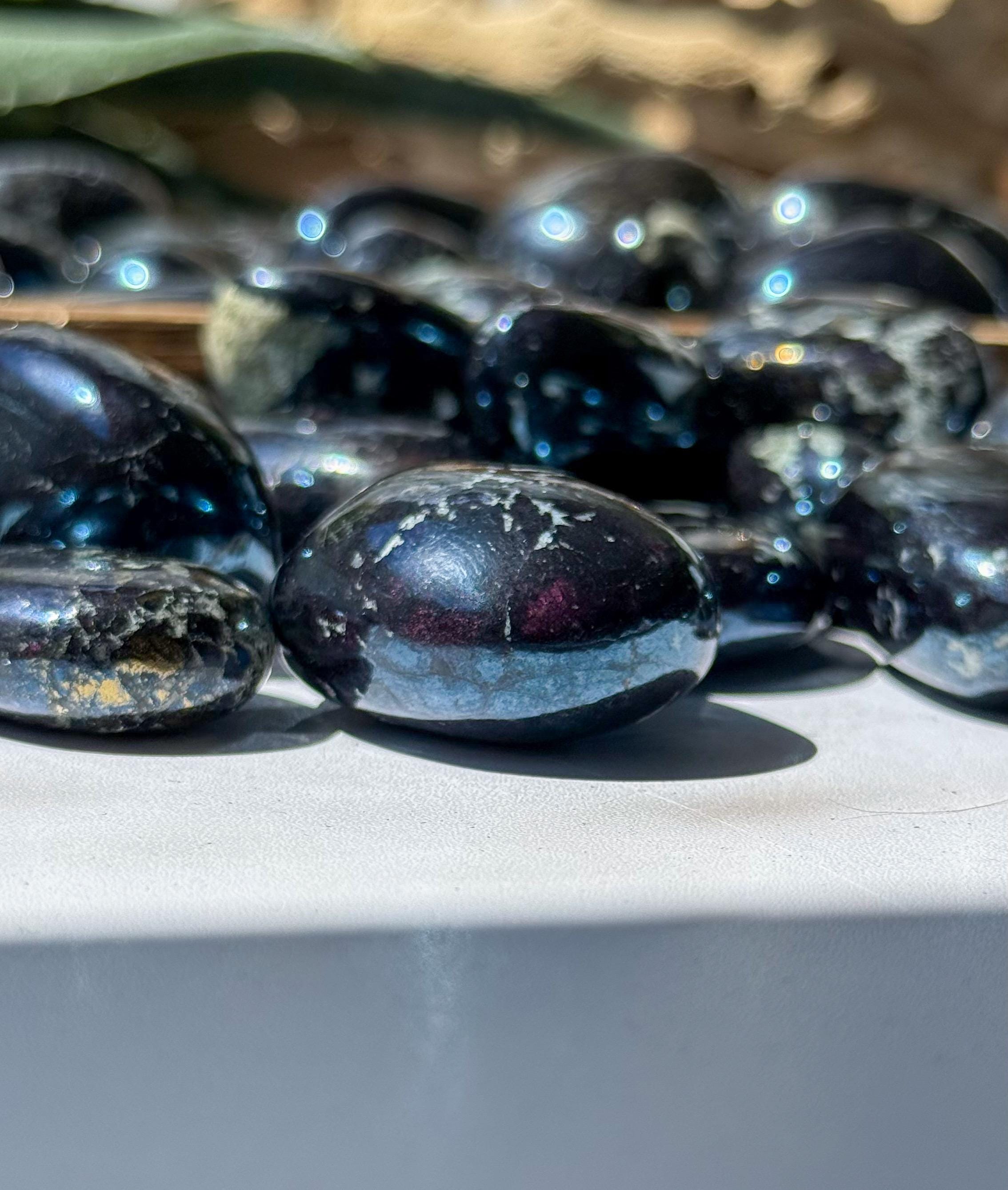 Blue Covellite Tumbles | Crystal for Intuition, Transformation ...