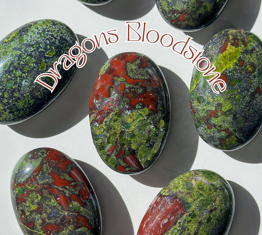 Powerful Dragon Bloodstone Palm Stones, Bloodstone Palm Stone, Dragon ...