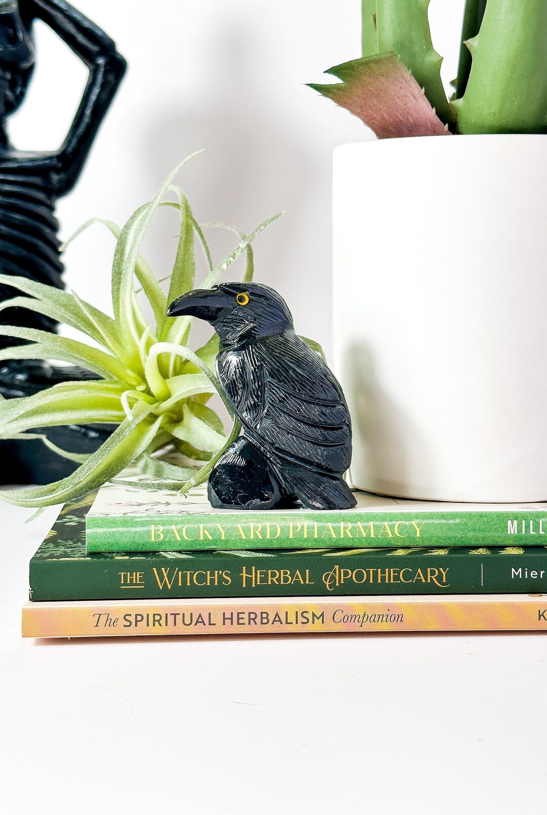 Black Onyx Crows From Peru, Onyx Ravens, THREE SIZES, Hecate Crystal ...