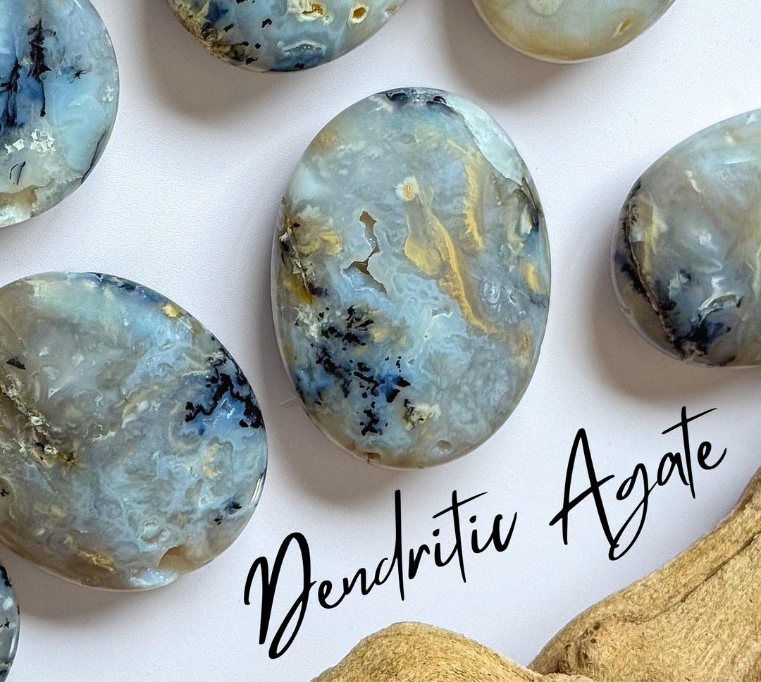 Dendritic Tiger Agate Palm Stone: Rare Chalcedony Grounding Stone - Etsy